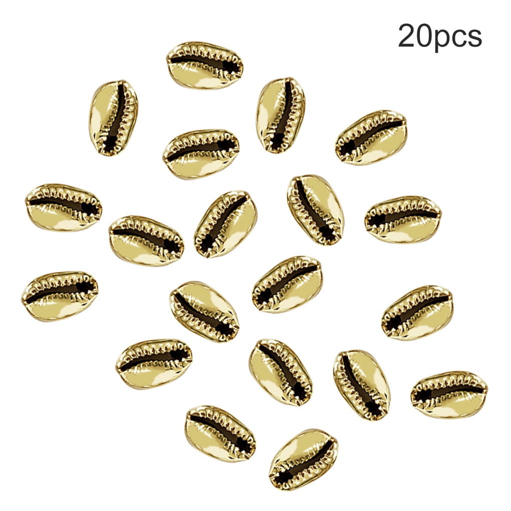 TureClos 20pcs Natural Cowrie Shell Beads Decorative Shell Craft Making ...