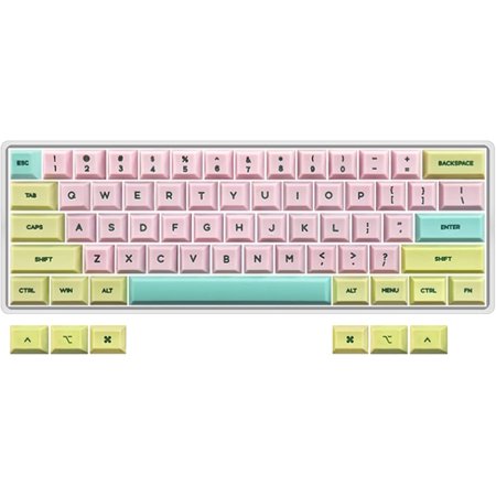 Silicone Keycaps Soft & Skin-Friendly 60% RK61-GK61 Pink Keycap Anti ...