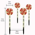 adviicd Christmas Solar Pathway Lights, Lollipops Peppermint Stake ...