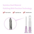 18 Gauge 1 Inch Needle (100 Pack), Sterile Disposable Injection Luer ...