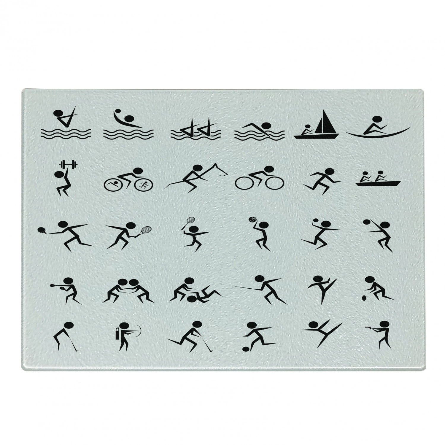 Olympics Cutting Board, Summer Sport Pattern of Boating Boxing Swimming ...