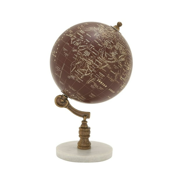94447 Charming Wood Metal Marble Globe - Walmart.com - Walmart.com