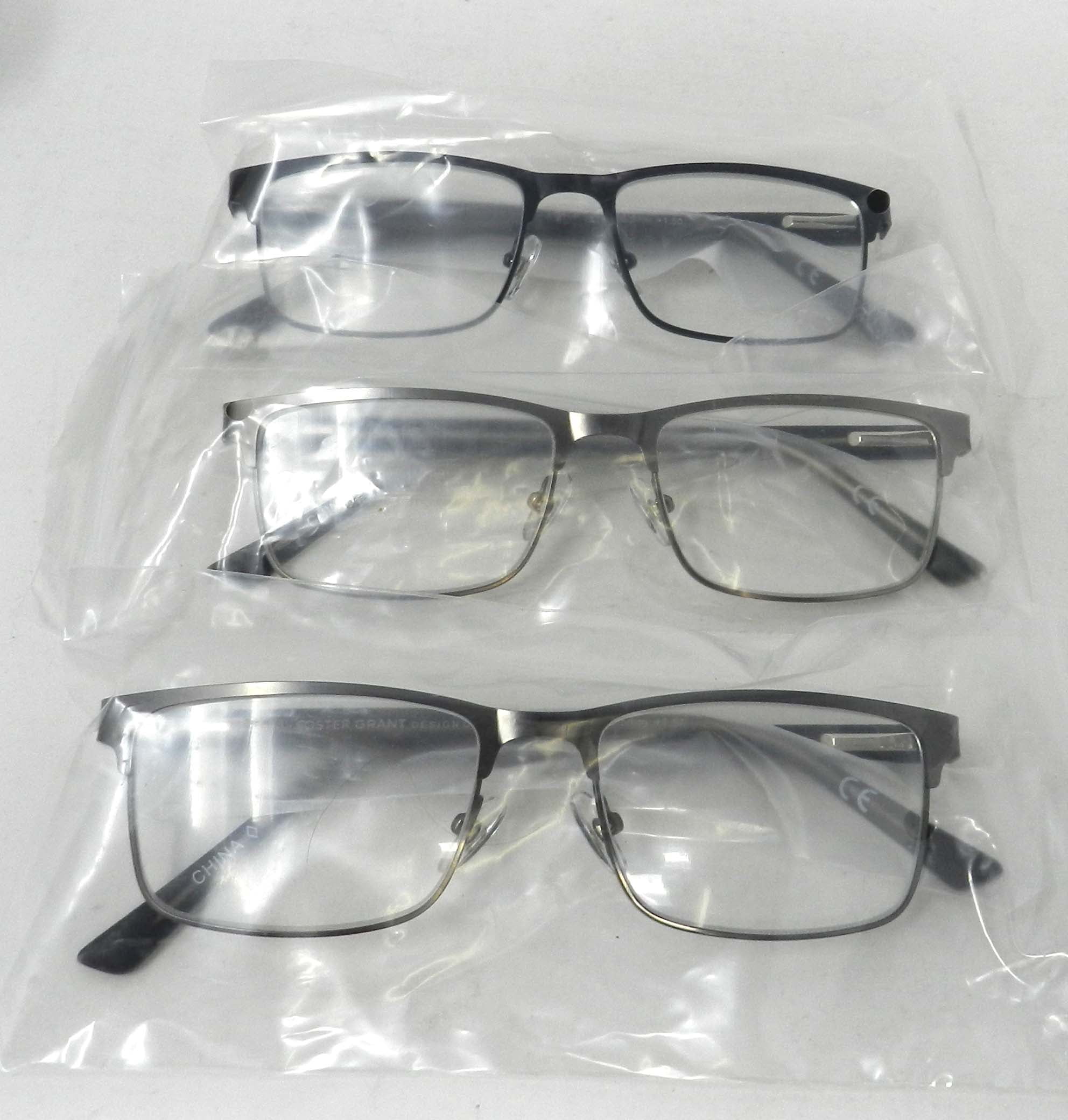 Design Optics By Foster Grant Metal Full Frame +1.50 Reading Glasses 3 ...
