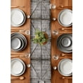 Burlap Table Runner 70 Inches Long, Farm Abstract Donkeys Pigs Cows ...