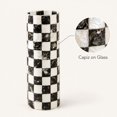 Capiz Vase, Small, Courtly Check Black-and-White, Glass Shells for ...