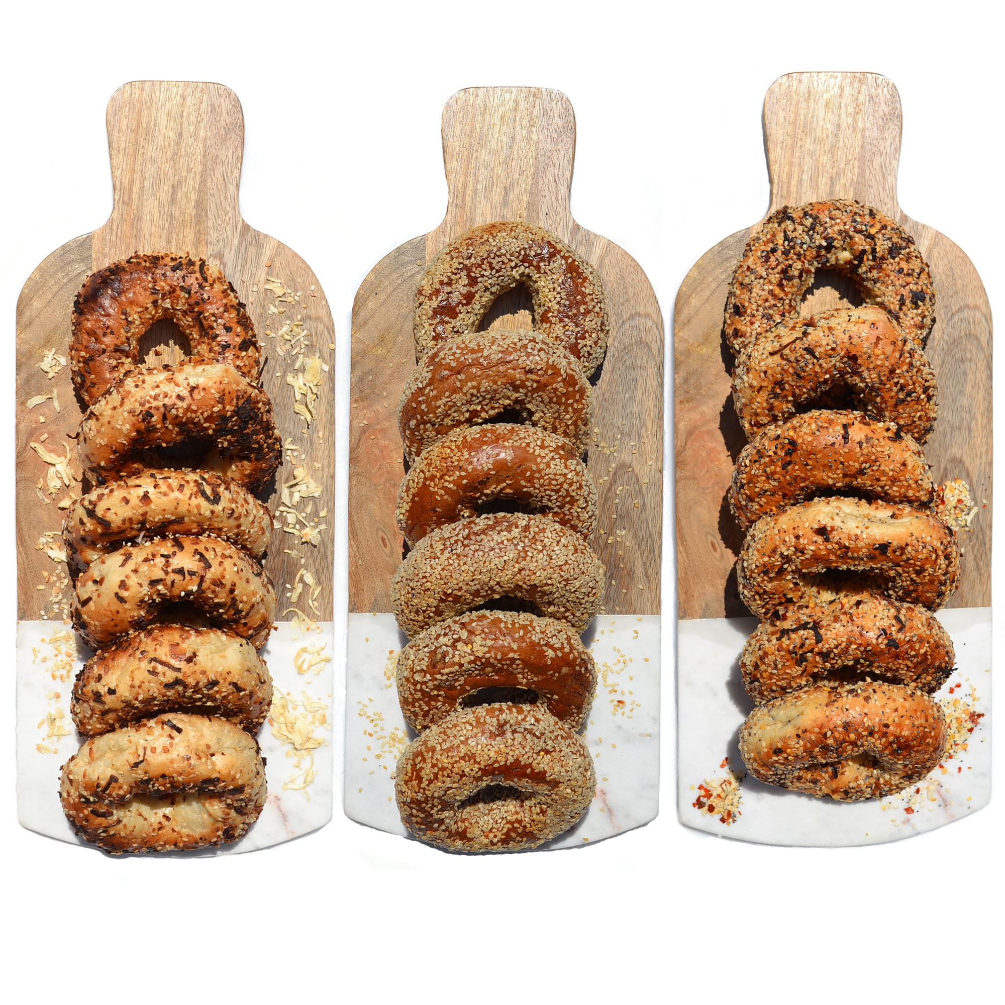 Fresh MTL Bagel: Multi-pack Savory (Pumpernickel Multigrain, Onion ...