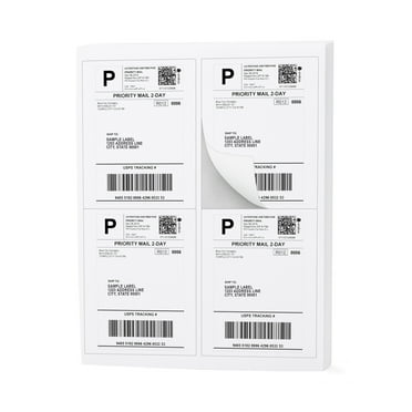 "SJPACK 100 Full Sheets, 8.5""x11"" Shipping Labels, Laser/Inkjet ...