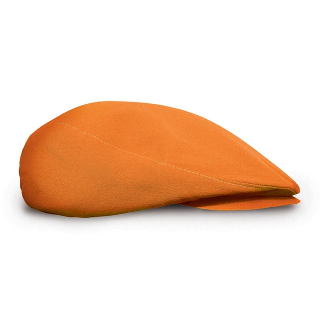 Flat Newsboy Traditional Golf Cap: 'Par 3' - Mens - Solid - Orange ...