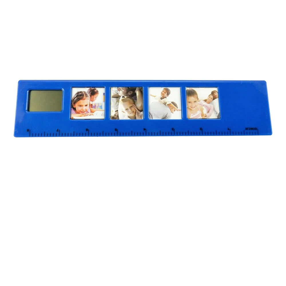 Desktop Ruler, Mini Photo Frames, Ruler With Digital Clock, 8 Inch ...