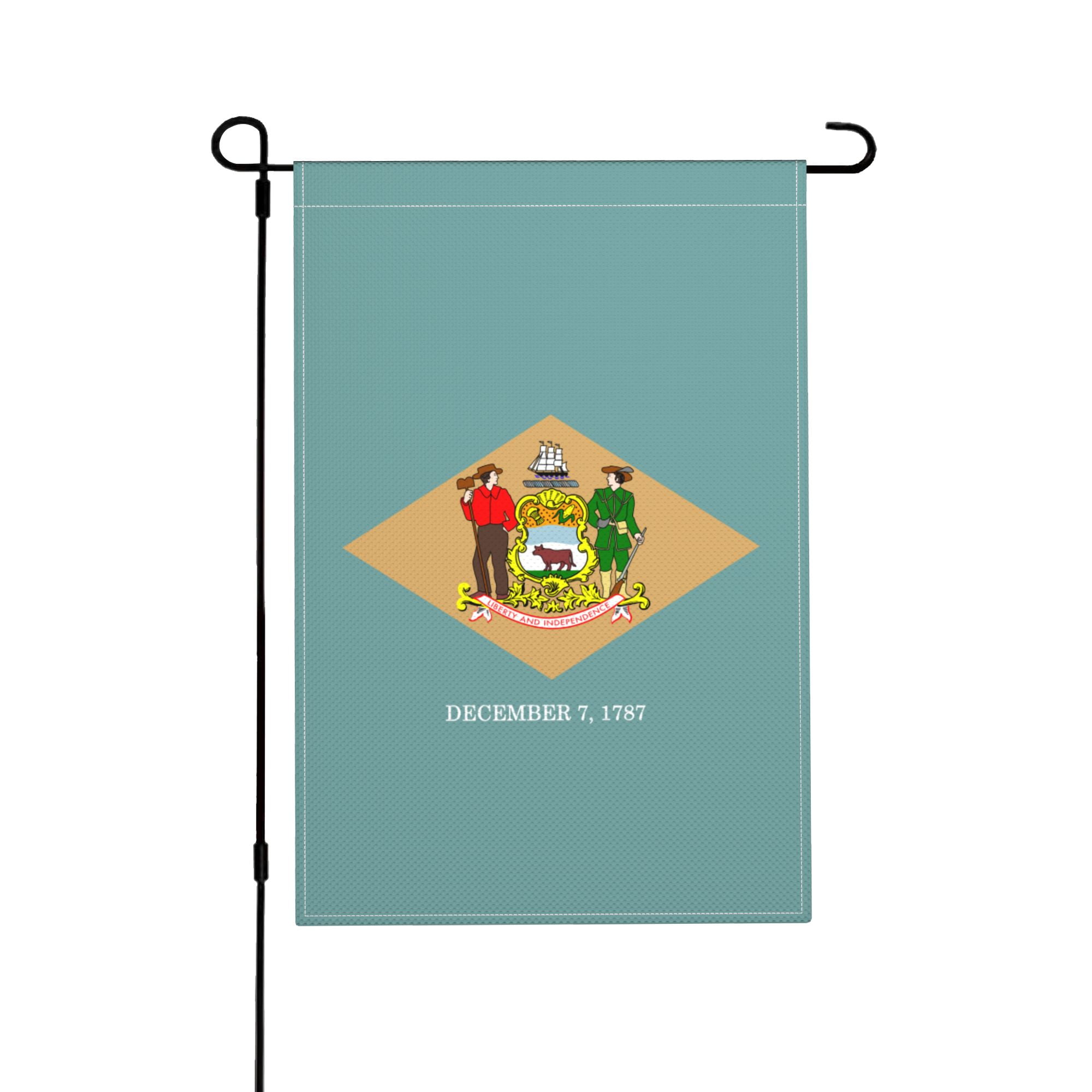 TEQUAN Delaware State Seal Flag Garden Flags, 18 x 12 inch Double Sided ...