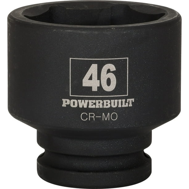 Powerbuilt 3/4-Inch Drive 6 Point Metric Impact Socket 46mm, Chrome ...