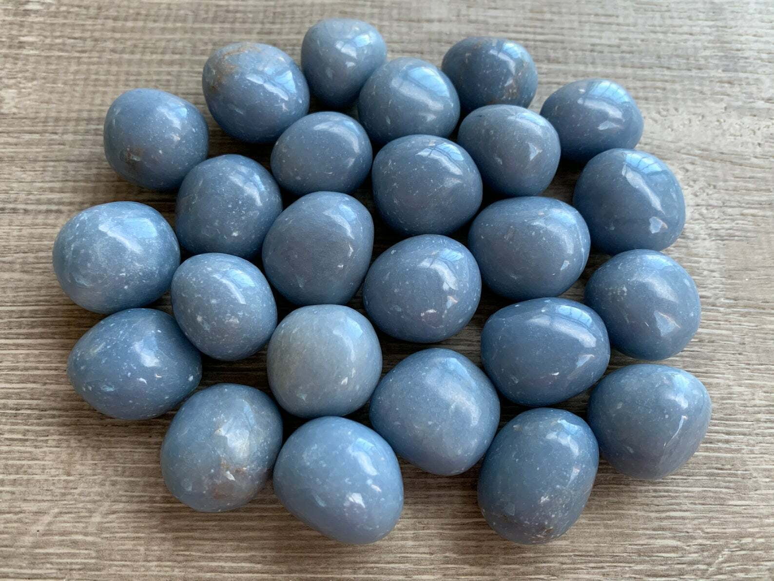 Angelite Tumbled Stone, 0.75-1.25 Inch Angelite Crystal - Walmart.com