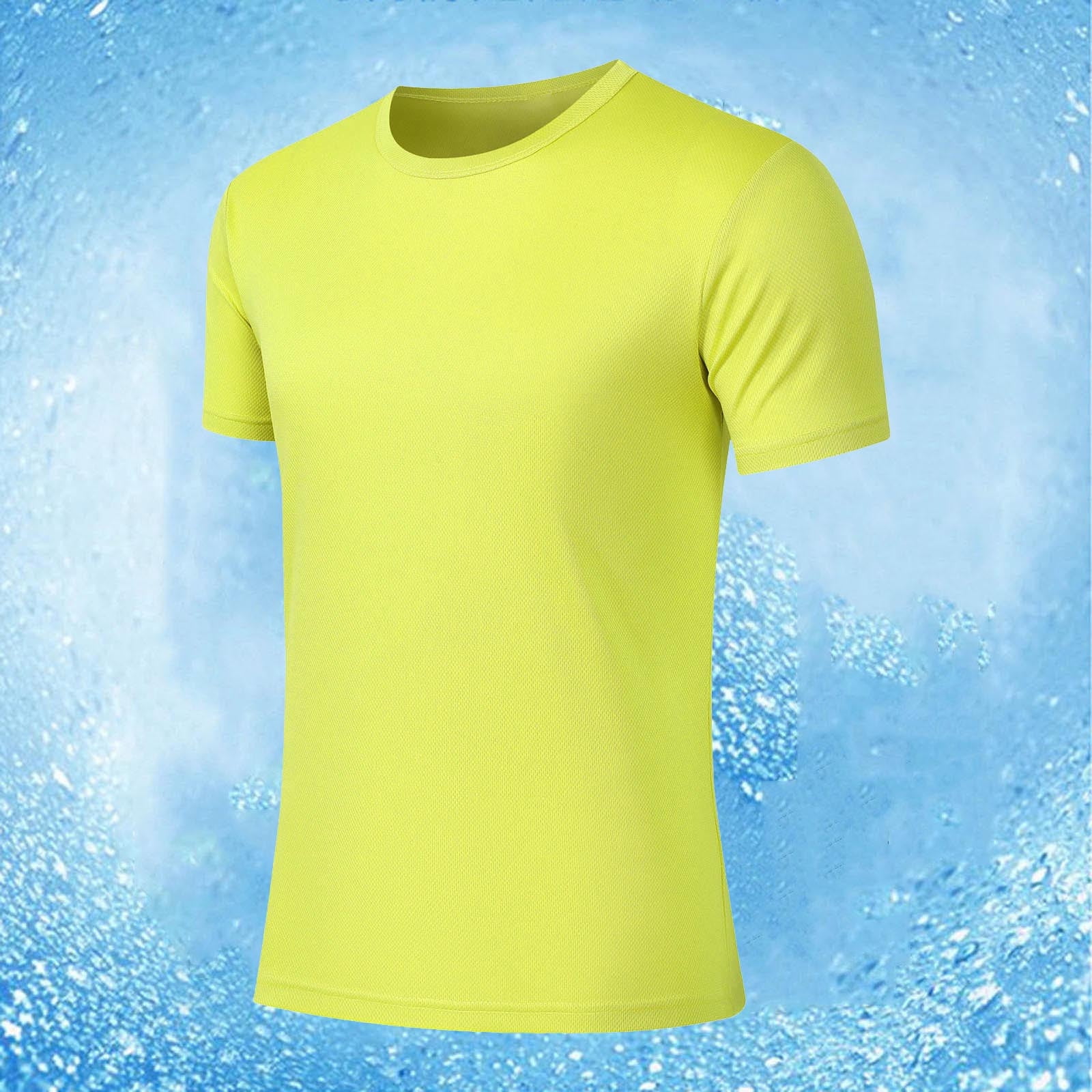 Playera Elvqul Hombre de Color Sólido Casual Verde Cuello Redondo Manga ...