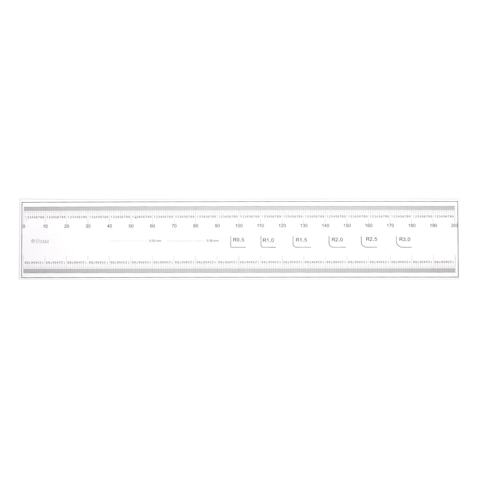 Uxcell Film Flexible Ruler 20cm 0.1mm Scale with R Angle & Width Lines ...