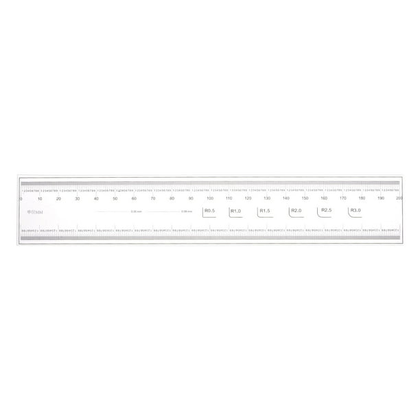 Uxcell Film Flexible Ruler 20cm 0.1mm Scale with R Angle & Width Lines ...