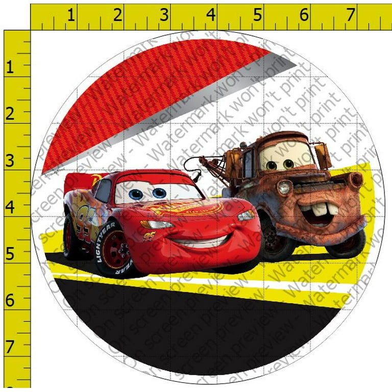 Disney And Pixar Cars Lightning McQueen Edible Cake Topper, 50% OFF