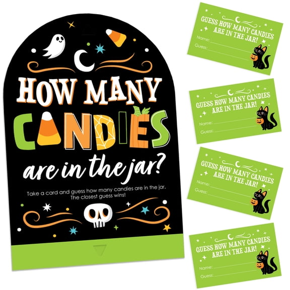 Big Dot of Happiness Jack-O'-Lantern Halloween Scratch-off Game Cards ...