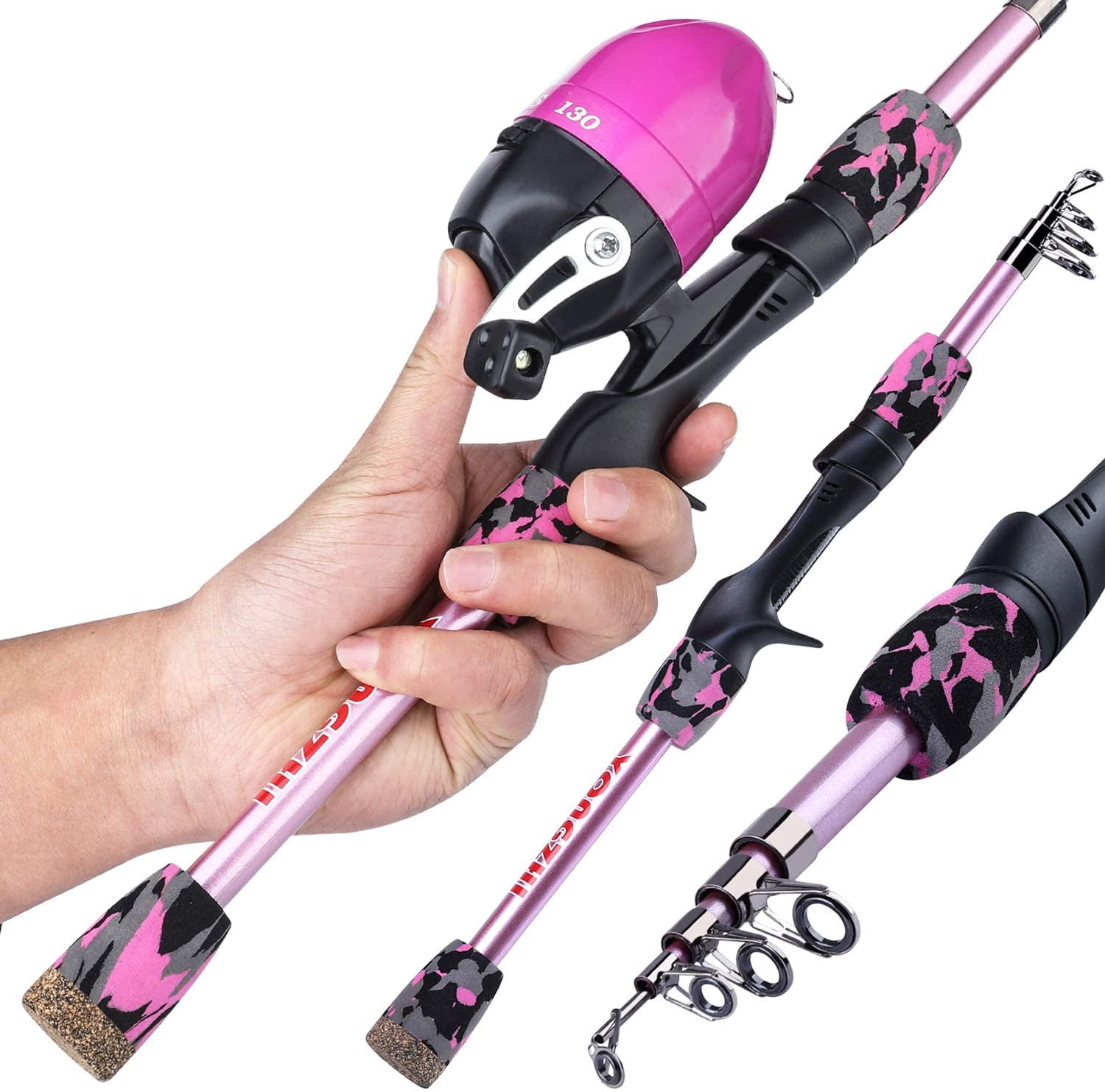 Buy YONGZHI Kids Fishing Pole Portable Telescopic Fishing Rod and Reel ...