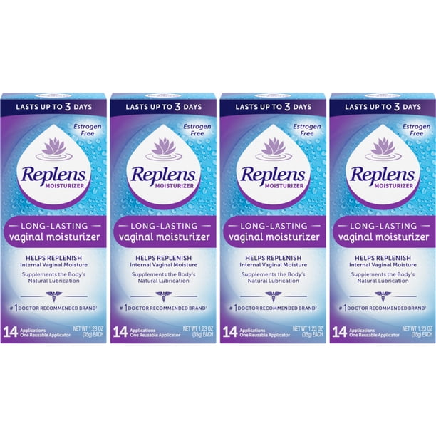 Replens Long Lasting Vaginal Moisturizing, Unscented, 14 Ct, 1.23 Oz, 4 ...