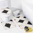 Bathroom Four Sets Of Floor Mat Shower Curtain Strong Durability Easy ...