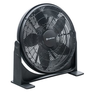 Comfort Zone 10" 3-Speed Square Turbo Desk Fan with 180-Degree ...