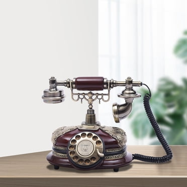 Miumaeov Antique Telephone Old Fashion Landline Telephone Rotary Corded ...