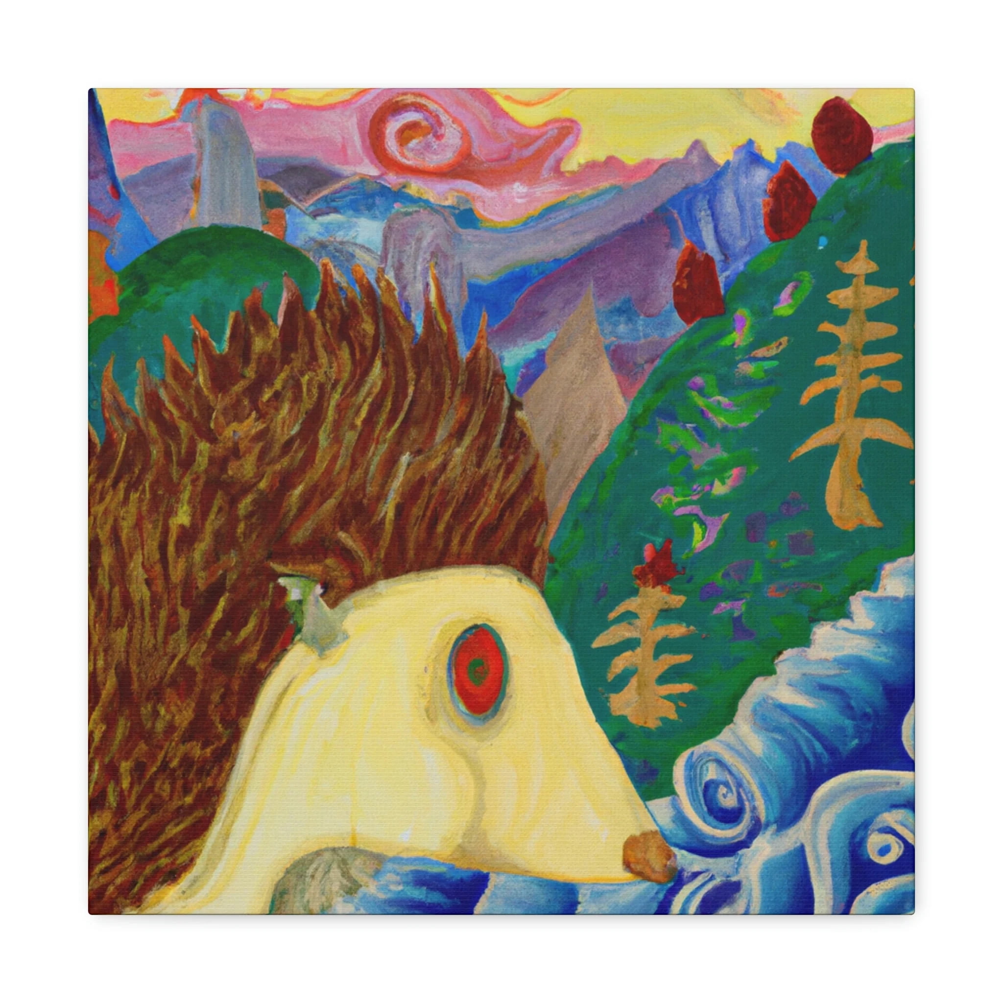 Hedgehog in Rococo. - Canvas - Walmart.com