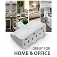 Fosmon 3 Outlet Wall Adapter, Swivel Grounded Compact Plug Extender ...