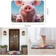 Front Door Mat Outside Entrance Funny Pig Design Heavy Duty Non Slip ...