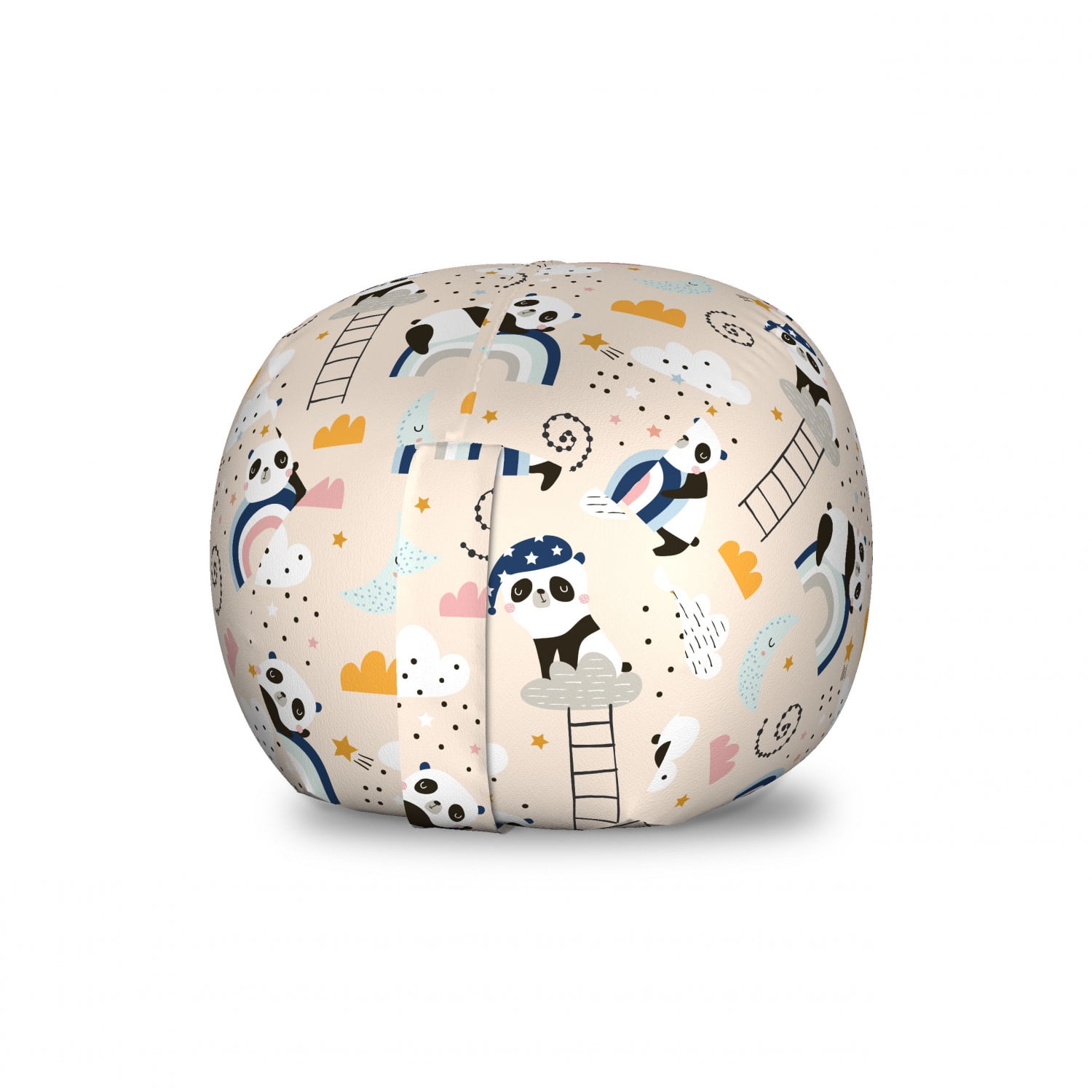 Panda Storage Toy Bag Chair, Illustration of Funny Sleeping Pandas with ...