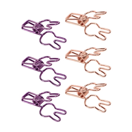 Wire Binder Clips, Strong Clamping 100Pcs Purple And Gold Metal Binder ...