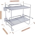 2-Tier Bathroom Counter Organizer - Metal Vanity Storage Rack with ...
