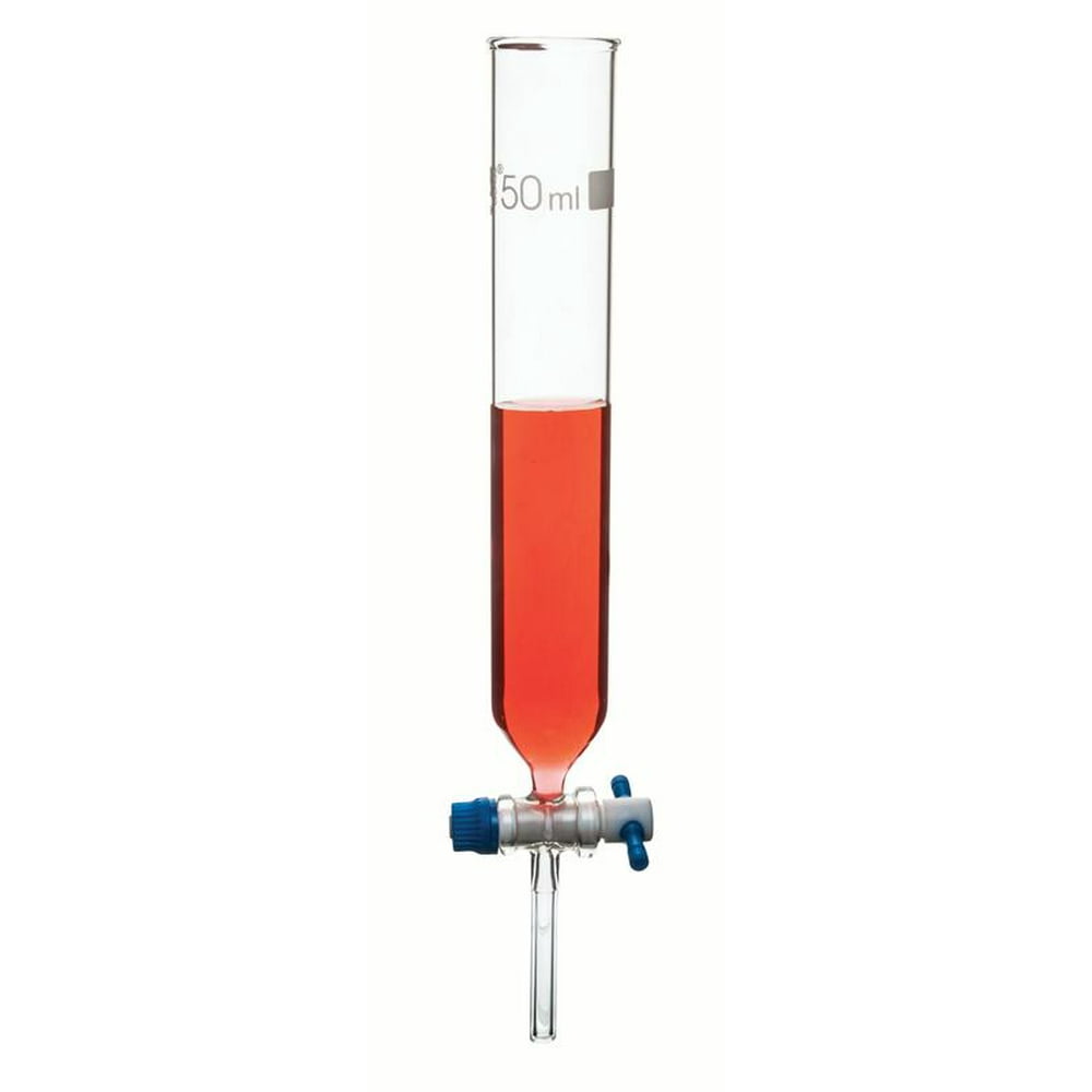 Dropping Funnel, 50ml, Cylindrical - Open top with PTFE Key Stopcock ...