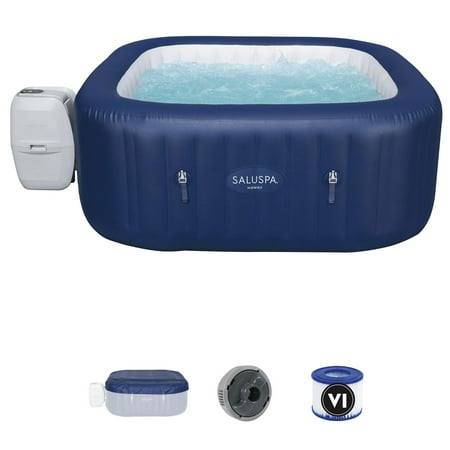 Bestway Hawaii SaluSpa 6 Person Inflatable Square Hot Tub with 114 ...