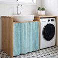 Abstract Blue Cabinet Curtains 35" W x 35" L Rustic Farmhouse ...