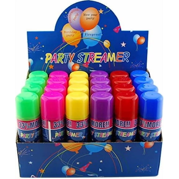 24 Pack Silly String Spray for Kid's Birthday Parties and Events ...