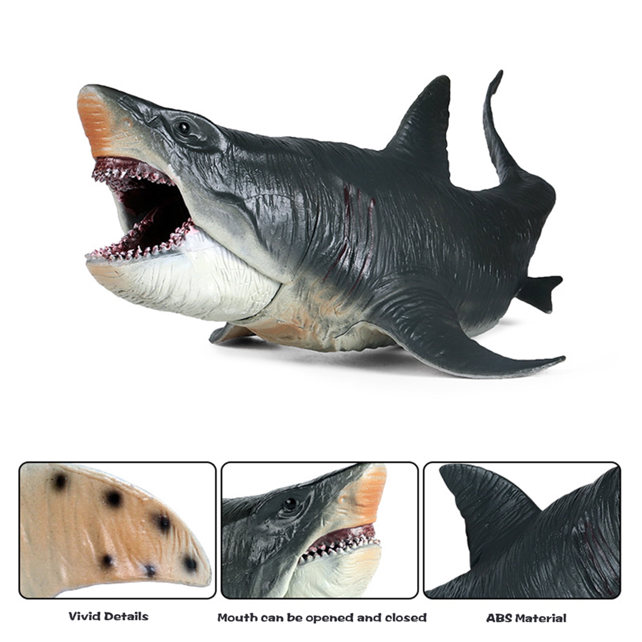 Buy EOIVSH Large Shark Toy Megalodon, Plastic Assorted Ocean Animal ...
