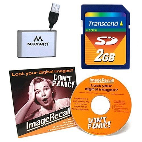 Transcend 2GB SD Memory Package (includes Card Reader and Image Recall ...