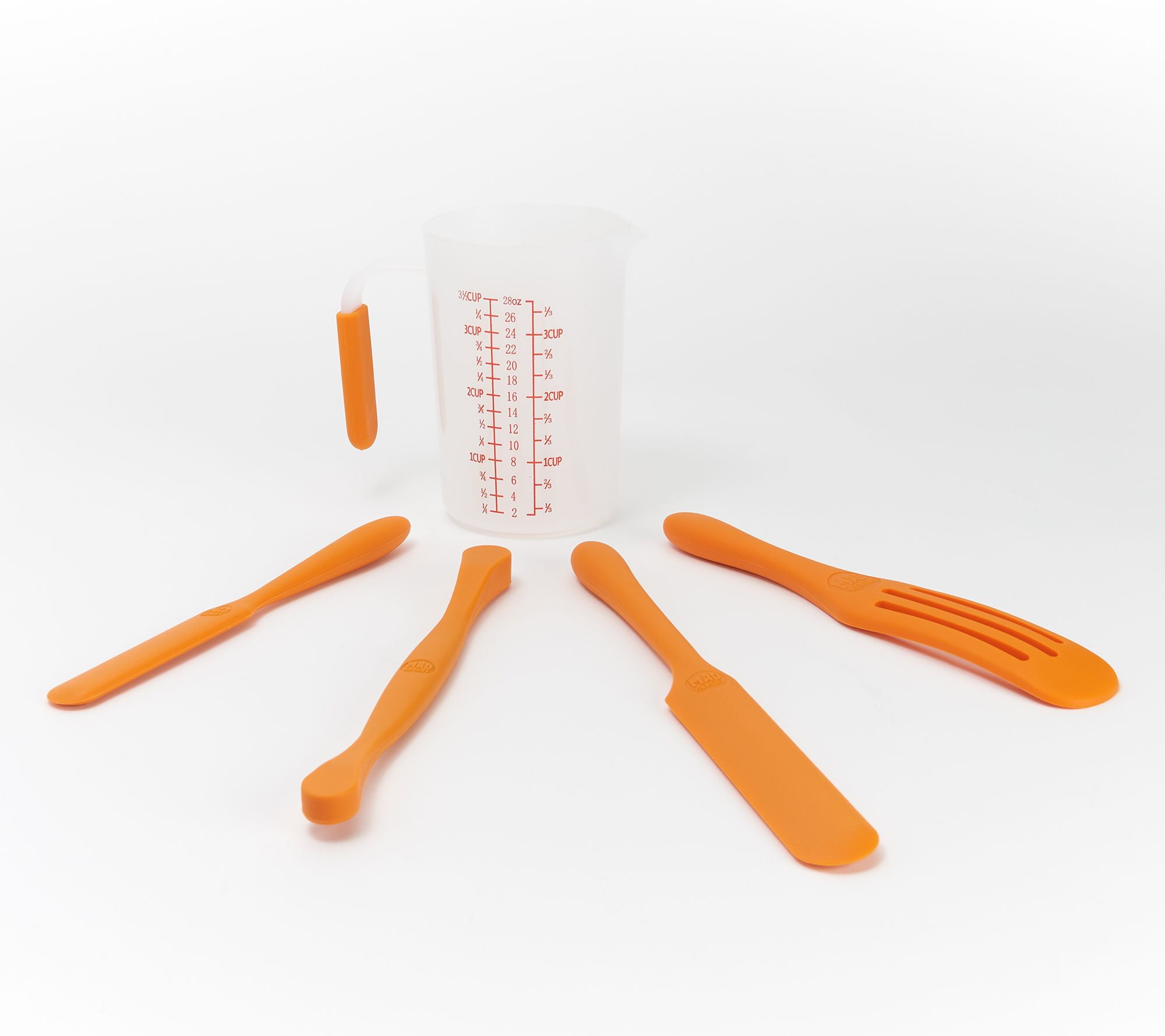 Mad Hungry 4-Pc Silicone Spurtle Baking Prep Set w/ Measuring Cup Model ...