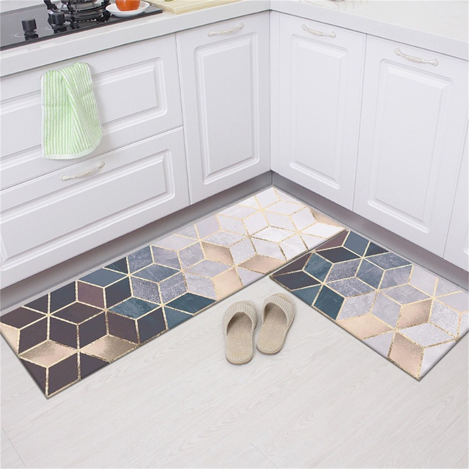 NIUREDLTD Kitchen Rugs & Mats [2 Pieces] Super Absorbent Microfiber ...