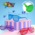 12 Pairs Shutter Glasses Shades Eyeglasses - Neon Color Slotted ...