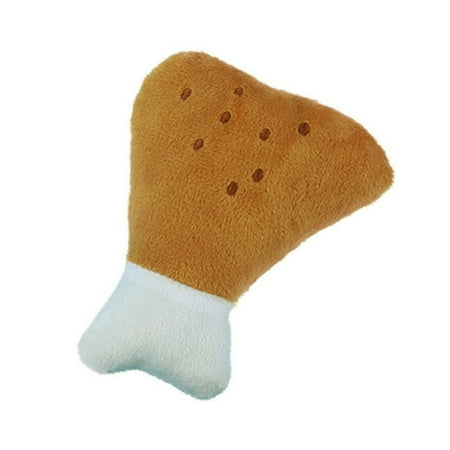 EIMELI Chicken Leg Dog Toy Interactive Plush Dog Toy Chicken Leg Design ...