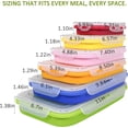Set of 6 Collapsible Silicone Food Storage Containers With Lids, Meal ...