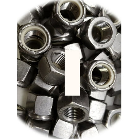(Qty 6Pcs) 58-18 Stainless Steel Nylon Insert Lock Hex Nut Fine Thread ...