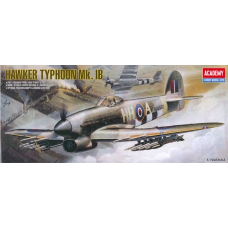 Academy 12462 Hawker Typhoon 1B 1/72 Scale Plastic Model Kit - Walmart.com
