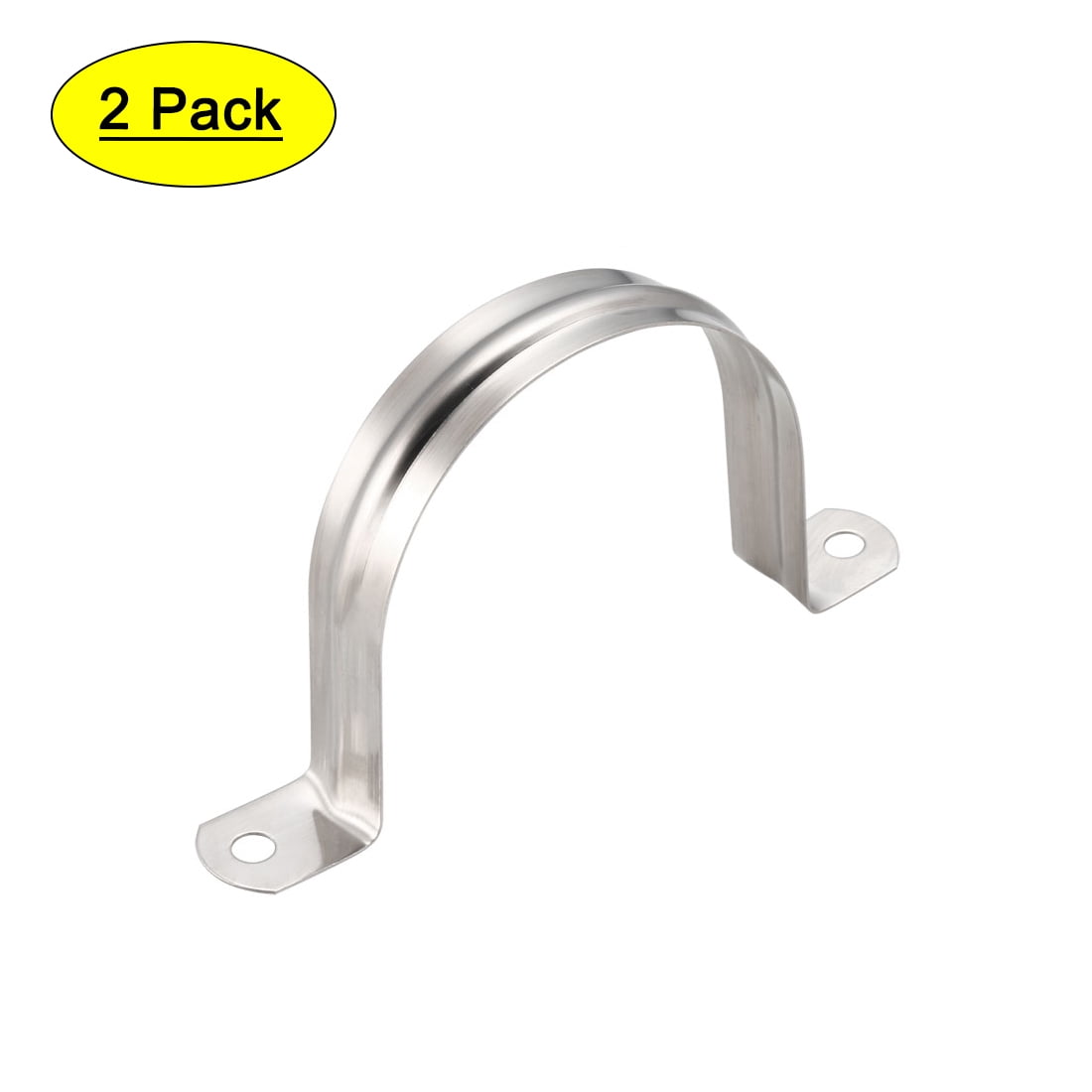 70mm Rigid Pipe Strap, 304 Stainless Steel, 2 Hole Clamps, 2 Pcs ...