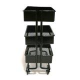 Mini Trolley Floor Storage Rack with Wheel Dollhouse Miniature ...