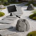 YuanGuangQ Solar Bird Bath Water Pump Kit, Realistic Granite Outdoor ...