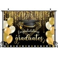 Graduation Photography Backdrop Banner,Black and Gold Graduation ...