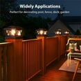 "OCEST Solar Post Cap Lights, 2 Pack, Outdoor LED Fence Deck Lights ...